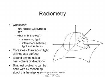 PPT – Computer Vision A Modern Approach PowerPoint presentation | free ...