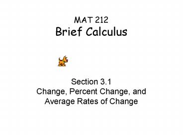 PPT – MAT 212 PowerPoint presentation | free to view - id: 11f473-MmE3N