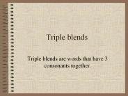 PPT – Consonant Blends PowerPoint presentation | free to view - id ...