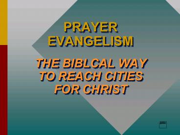 PPT – PRAYER EVANGELISM PowerPoint presentation | free to view - id ...