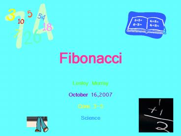 Fibonacci presentation | free to view