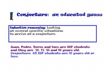 Conjecture: an educated guess presentation | free to download