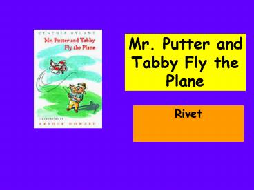 Mr. Putter and Tabby Fly the Plane presentation | free to view