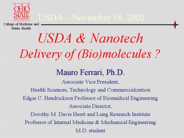 USDA presentation | free to view