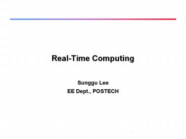 RealTime Computing presentation | free to view