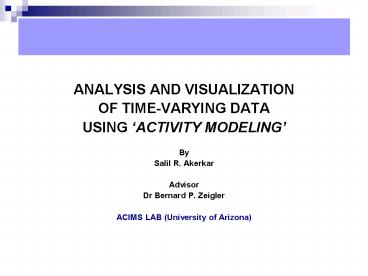 PPT – ANALYSIS AND VISUALIZATION PowerPoint presentation | free to view ...