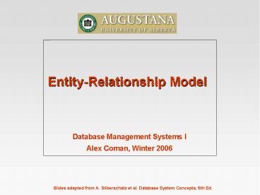 PPT – Entity-Relationship Model PowerPoint presentation | free to ...