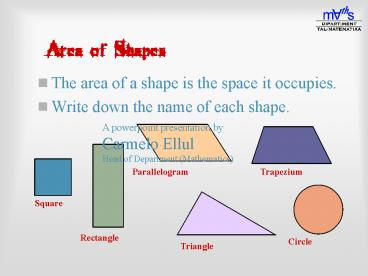 Area of Shapes presentation | free to view