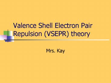 Valence Shell Electron Pair Repulsion VSEPR theory presentation | free ...