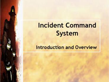 Incident Command System presentation | free to download