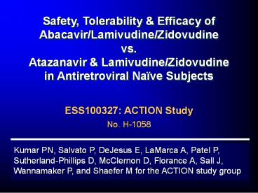 Safety, Tolerability presentation | free to download