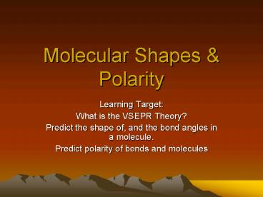 Molecular Shapes presentation | free to view