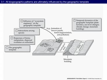 3.1 All biogeographic patterns are ultimately influenced by the ...