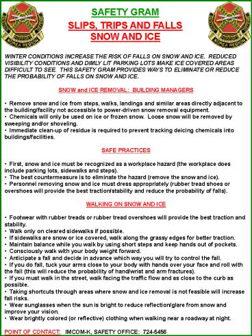 PPT – SAFETY GRAM PowerPoint presentation | free to view - id: 123e2d-ZDA4Y