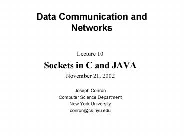 PPT – Data Communication and Networks PowerPoint presentation | free to ...