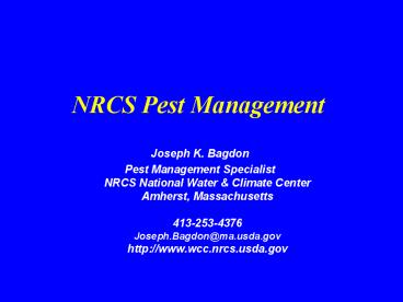PPT – NRCS Pest Management PowerPoint presentation | free to view - id ...