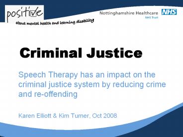Criminal Justice presentation | free to view
