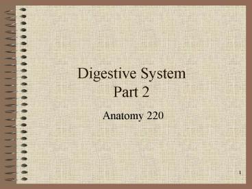 Digestive System Part 2 presentation | free to view