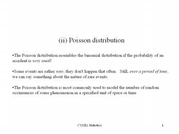 PPT – ii Poisson distribution PowerPoint presentation | free to ...