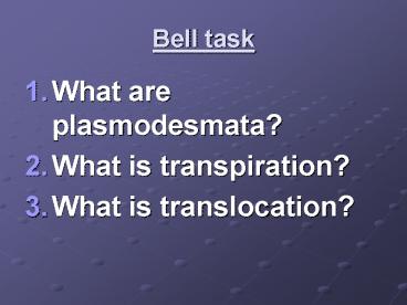 PPT – Bell task PowerPoint presentation | free to download - id: 126f29 ...
