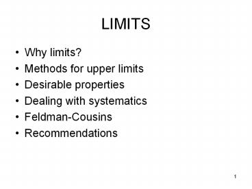 LIMITS presentation | free to download