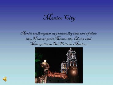 Mexico City presentation | free to view