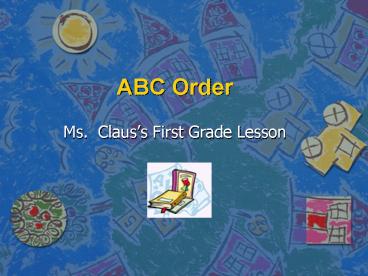 ABC Order presentation | free to view