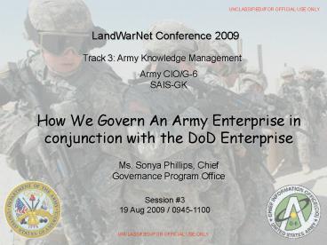 PPT – Army CIO Executive Board Opening Remarks PowerPoint presentation ...