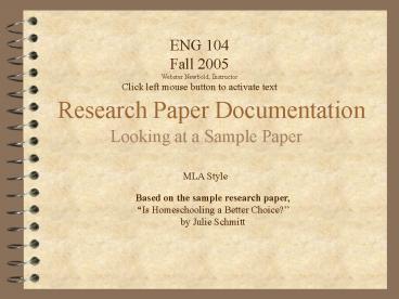 Research Paper Documentation presentation | free to view