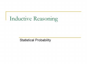 Inductive Reasoning presentation | free to view