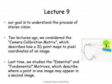 PPT – our goal is to understand the process of stereo vision ...