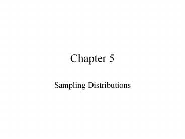 Sampling Distributions presentation | free to download