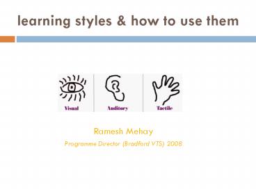 learning styles presentation | free to view
