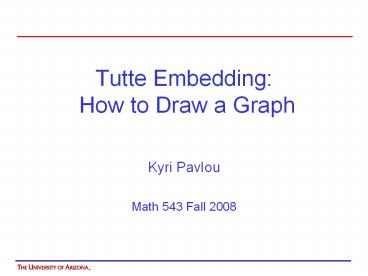 Tutte Embedding: How to Draw a Graph presentation | free to download