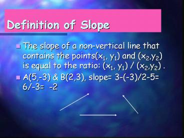 Definition of Slope presentation | free to view