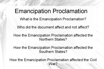 Emancipation Proclamation presentation | free to view
