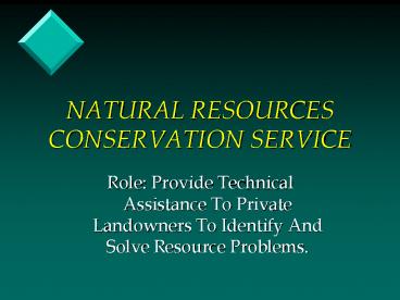 PPT – NATURAL RESOURCES CONSERVATION SERVICE PowerPoint presentation ...