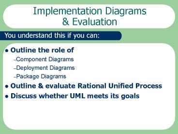 Implementation Diagrams presentation | free to view