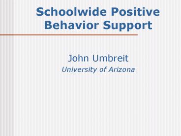 7 Steps To Successful Schoolwide Positive Behavior Support