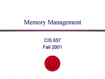 PPT – Memory Management PowerPoint presentation | free to view - id ...