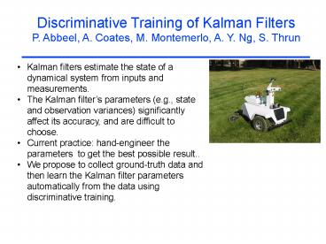 Apprenticeship Learning via Inverse Reinforcement Learning presentation ...