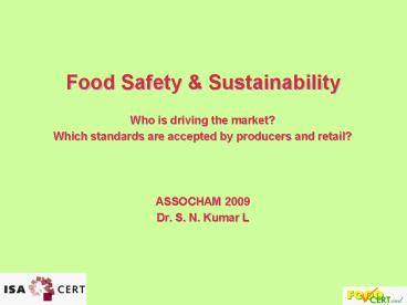 Food Safety presentation | free to view