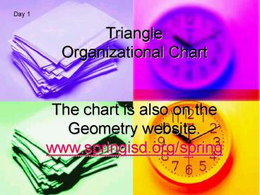 Triangle Organizational Chart This is also on the Geometry website. www ...