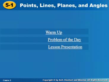 Points, Lines, Planes, and Angles presentation | free to view