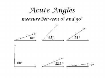 Acute Angles presentation | free to download