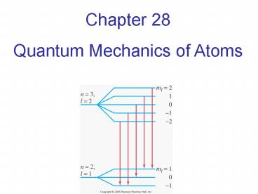 PPT – Quantum Mechanics of Atoms PowerPoint presentation | free to view ...