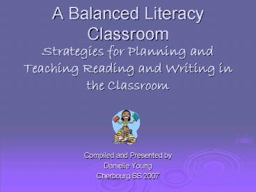 A Balanced Literacy Classroom Strategies for Planning and Teaching ...