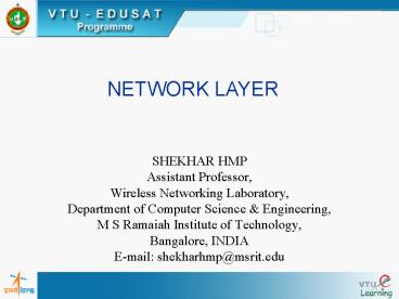 PPT – SHEKHAR HMP Assistant Professor, Wireless Networking Laboratory ...