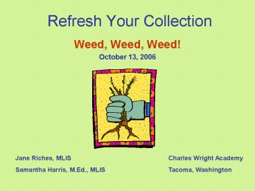 PPT – Weed, Weed, Weed PowerPoint presentation | free to view - id ...