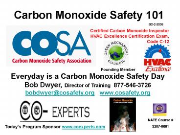 Carbon Monoxide Safety 101 BD22008 presentation | free to view
